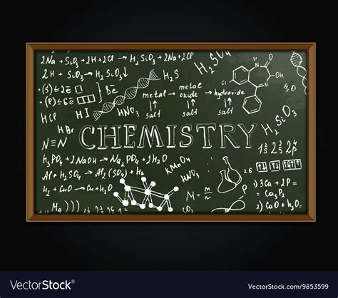 Chemistry Blackboard Royalty Free Vector Image