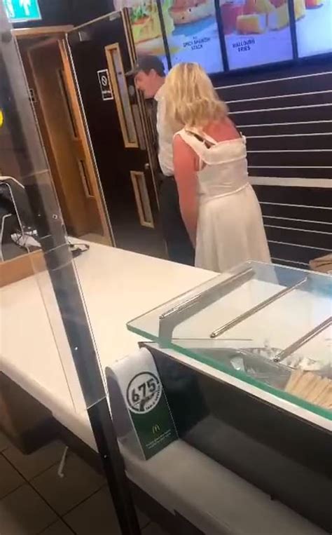 The Hamburglar Bride Bizarre Moment Rowdy Woman In White Dress Stuffs