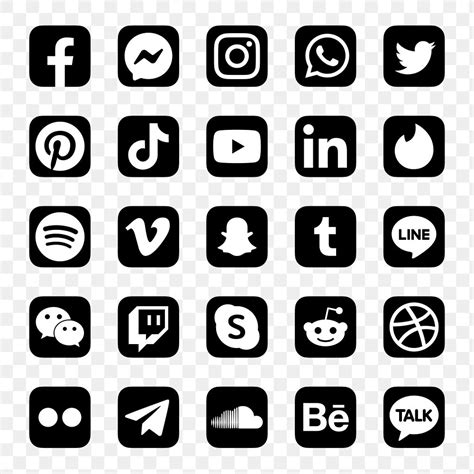Png Social Media Icons Set Premium Png Rawpixel