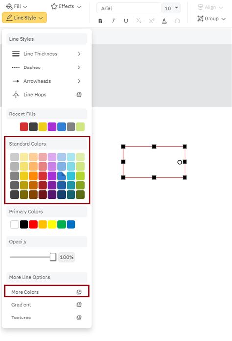 Changing Shape Styles Fill Color Border Thickness And More SmartDraw Knowledge Base