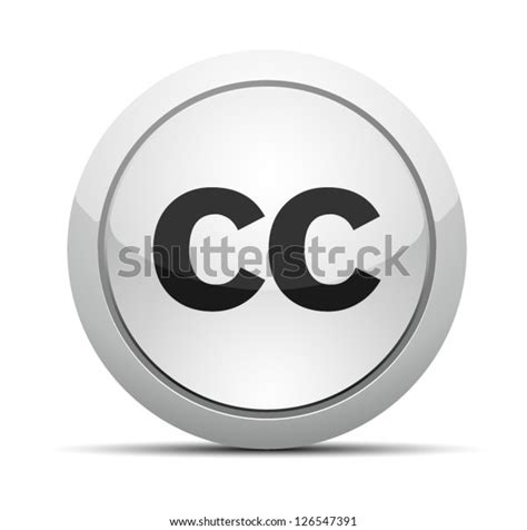 Creativecommons Cc Button Stock Vector Royalty Free 126547391