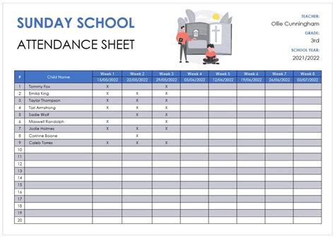 Daily Attendance Sheet Templates For Students And Employees Templates Hub