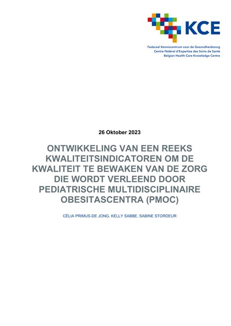 Pdf Development Of A Set Of Quality Indicators To Monitor The Quality