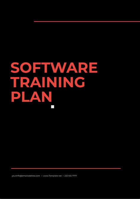 Software Training Plan Template Edit Online And Download Example