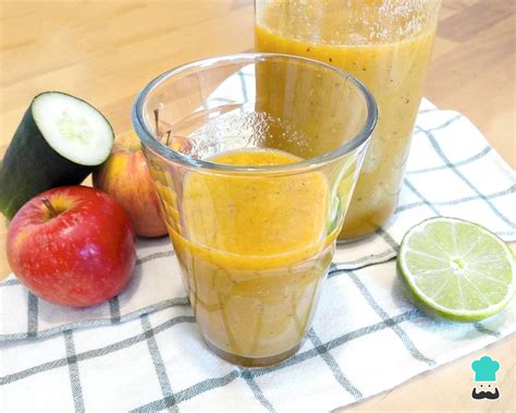 Suco Detox Para Desinchar Com Maçã Pepino Gengibre