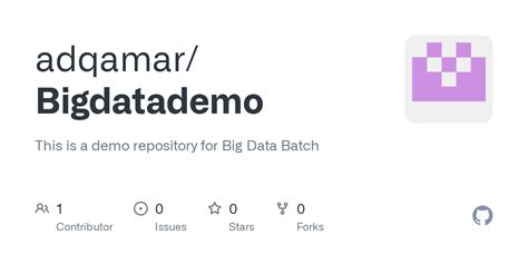 Github Adqamarbigdatademo This Is A Demo Repository For Big Data Batch