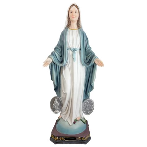 Mrcjsales Miraculous Virgin Resin Statue Multiple Sizes Durable