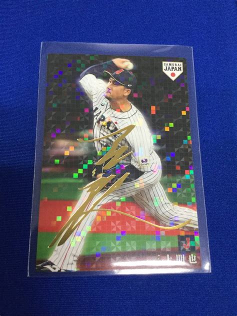 Yahooオークション 2019 Sj 14 三上 朋也（dena）金箔サイン キラカ