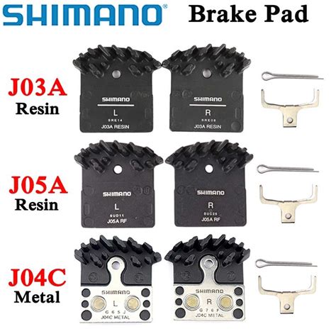 Shimano J03A J05A J04C Brake Pad DEORE SLX XT Resin Metal Cooling Fin