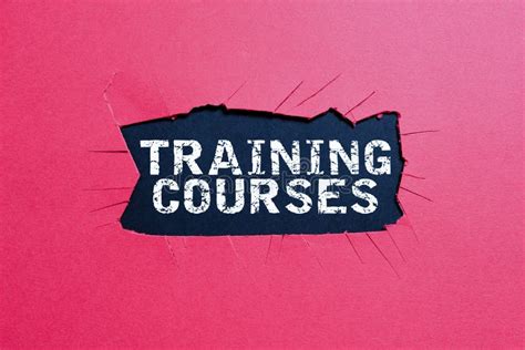 Text Caption Presenting Training Courses Concept Meaning Lessons To