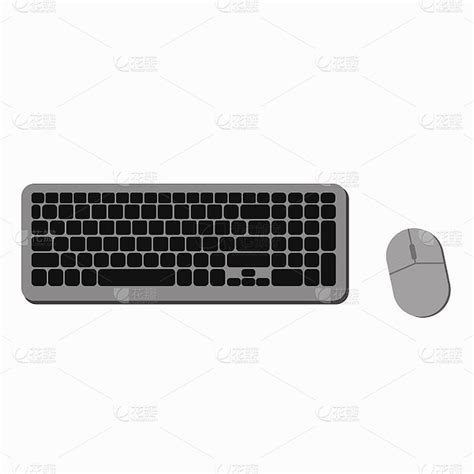 键盘和鼠标矢量插图。