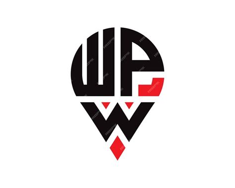 Premium Vector Wpw Letter Location Shape Logo Design Wpw Letter