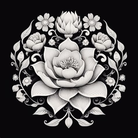 Premium Ai Image Mandala Art An Ornamental Circle With A Lotus Flower