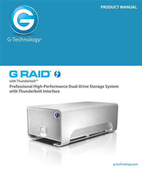 G Technology G RAID Studio Product Manual Manualzz