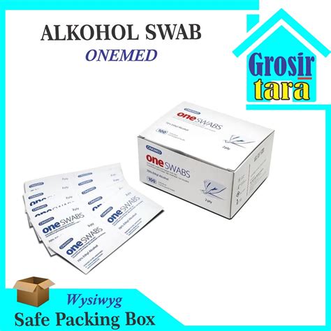 Jual ALKOHOL SWAB ONEMED Isi 100pcs Alcohol Swabs Tissue 100 Pcs Tisu