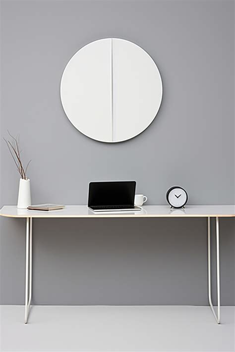 회색 벽과 회색 의자가 있는 흰색 사무실 책상 배경 배경 화면 및 일러스트 무료 다운로드 Pngtree