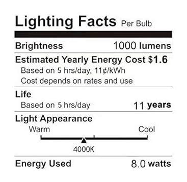 RAYHOO LED Light Bulbs Incandescent 80 100 Watts Equivalent Standard