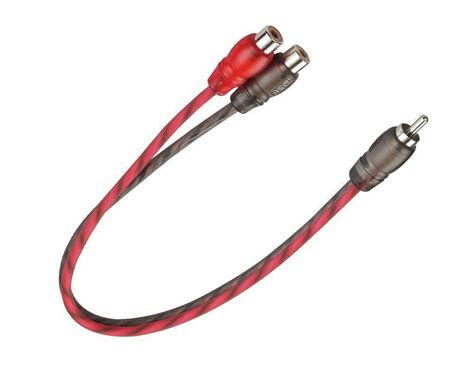 Ds18 Rca 1m2f Rca Splitter Adapter Cable With 1x Male In To 2x Female Dbs Car Audio