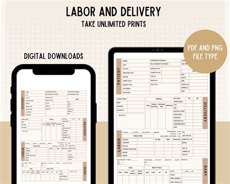 Labor And Delivery Report Sheet Labor Report Sheet Labor Etsy
