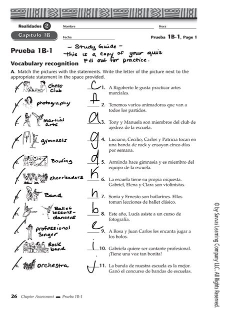 Sp 3 Ch 1B Study Guide Quiz Vocabulary Recognition By Savvas