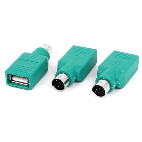 Unique Bargains Ps2 To Usb Female Adapter Converter Connector Green