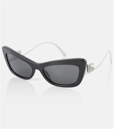 Dg Cat Eye Sunglasses In Black Dolce Gabbana Mytheresa