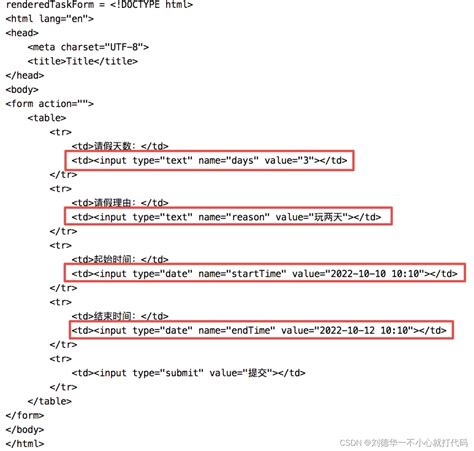 Springboot Flowable，流程表单应用之外置表单（html形式）（一）刘德华一不小心就打代码的博客 Csdn博客