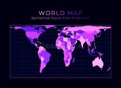 Cylindrical Equal Area Projection Stock Illustrations 42 Cylindrical