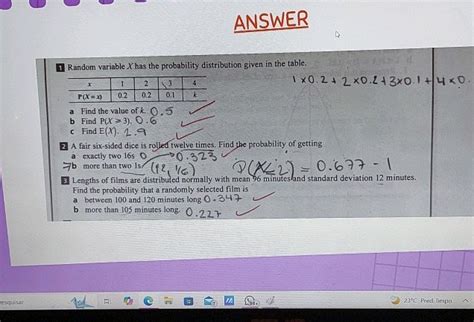 Answer 1 Random Variable X Has The Studyx