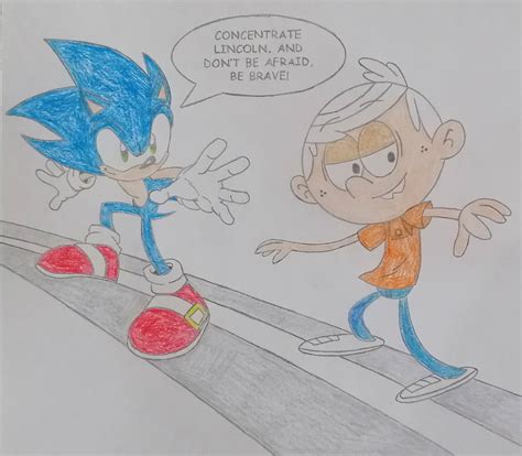 Sonic And Lincoln Grinding Along The Rail By Csillag Jozef On Deviantart
