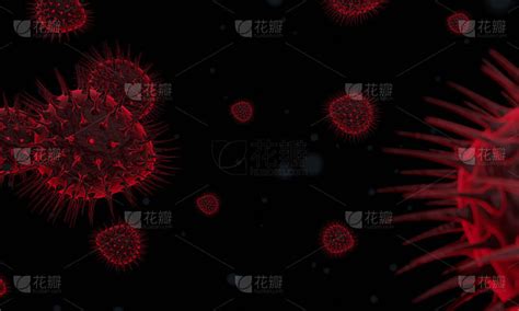 摘要细菌或病毒细胞呈球形有长触角冠状病毒流行病或病毒感染概念 3D渲染