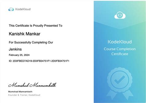 completed jenkins course on kodekloud kanishk mankar posted on the