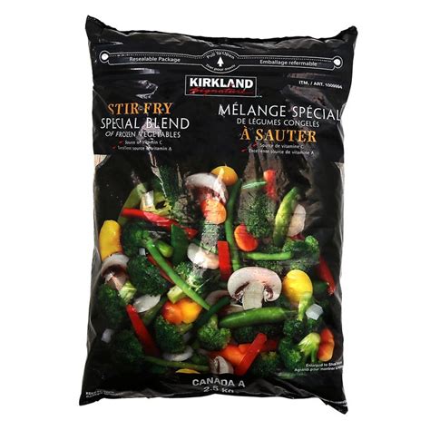 Kirkland Signature Frozen Stir Fry Vegetable Special Blend 25 Kg Costco
