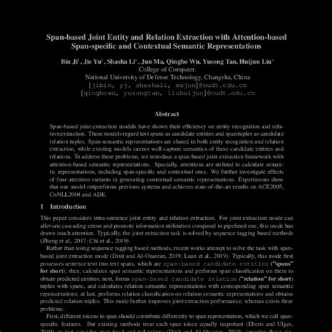 Span Based Joint Entity And Relation Extraction With Attention Based