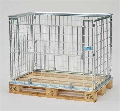 Boxpalet Metalic Container Grilaj Pliabil Pe Palet Gitterbox Cusca