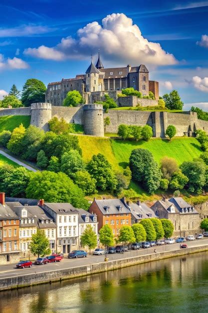 Citadel Of Namur Citadelle De Namur Stone Fortress On Hill And Sambre