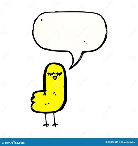 Cartoon Bird With Speech Bubble Stock Vector Illustration Of