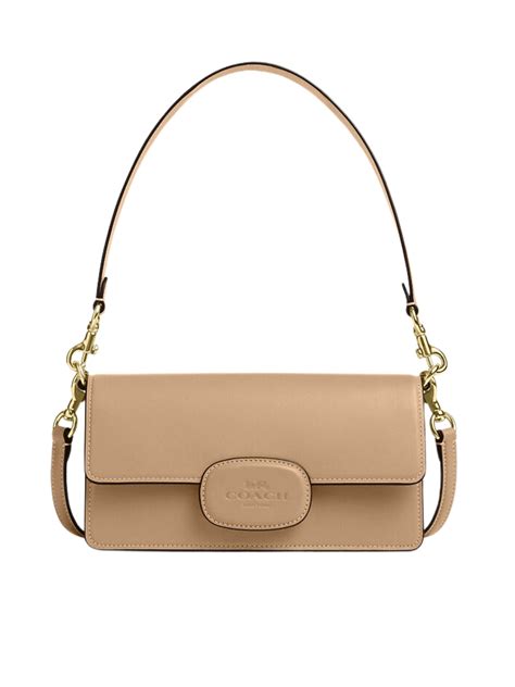 Coach Eliza Flap Crossbody With Leather Covered Closure Tan Balilene