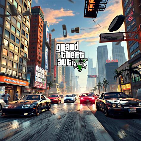 Explore The Vibrant Urban World Of Grand Theft Auto V In This Dynamic Scene