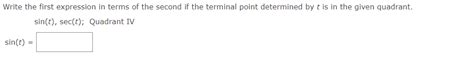 Write The First Expression In Terms Of The Second If Chegg
