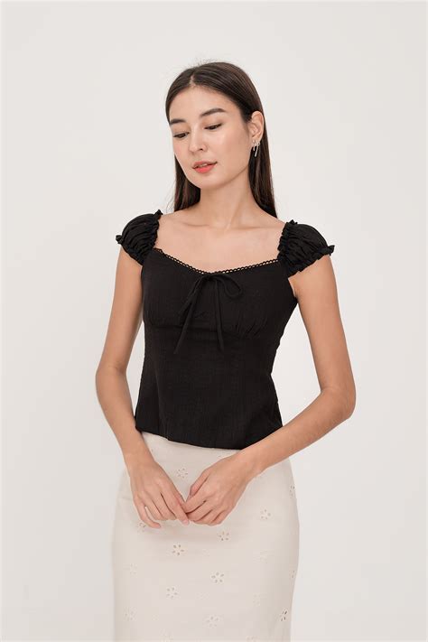 Fayth • Everly Broderie Ribbon Top