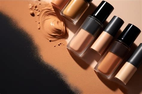 Premium Photo A Row Of Makeup Products From The Brand Mac