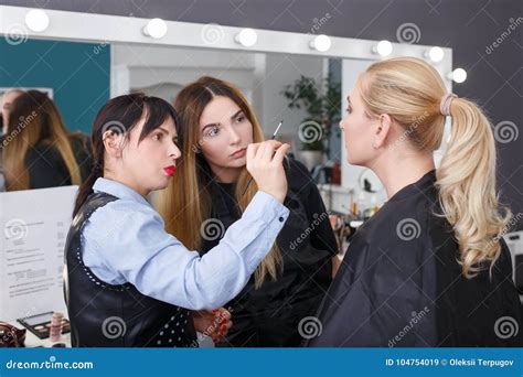 Professional Makeup Teacher Stock Image Image Of Face Beauty 104754019