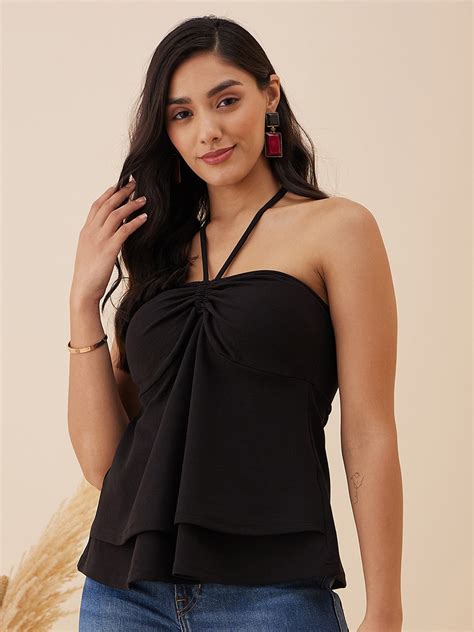 Buy Rare Halter Neck Crop Top Tops For Women 24750000 Myntra