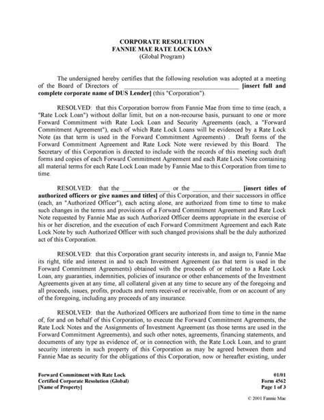 37 Free Corporate Resolution Templates [and Forms] ᐅ Templatelab