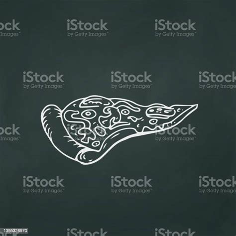 텍스트 어두운 배경에 이탈리아 피자 얇은 흰색 선의 조각 벡터 고기에 대한 스톡 벡터 아트 및 기타 이미지 고기 날씬한 단일 이미지 Istock