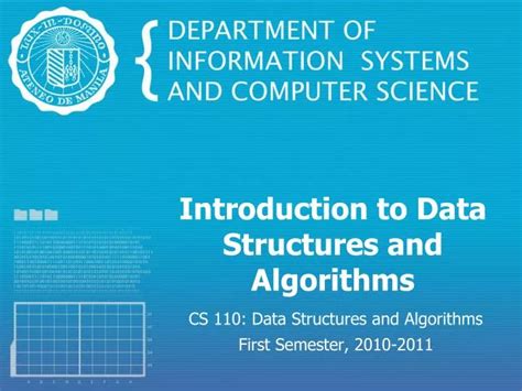 Ppt Introduction To Data Structures And Algorithms Powerpoint