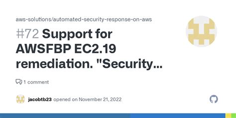 Support For AWSFBP EC2 19 Remediation Security Groups Should Not