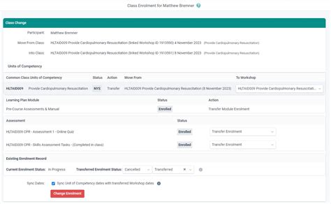 Moving Participant Workshop Date Huge Issues Axcelerate Support