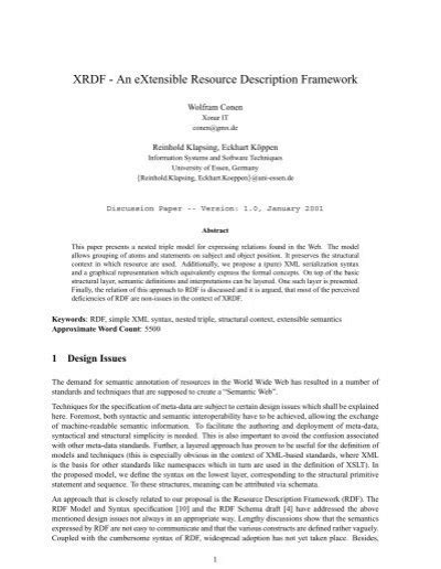 xrdf an extensible resource description framework
